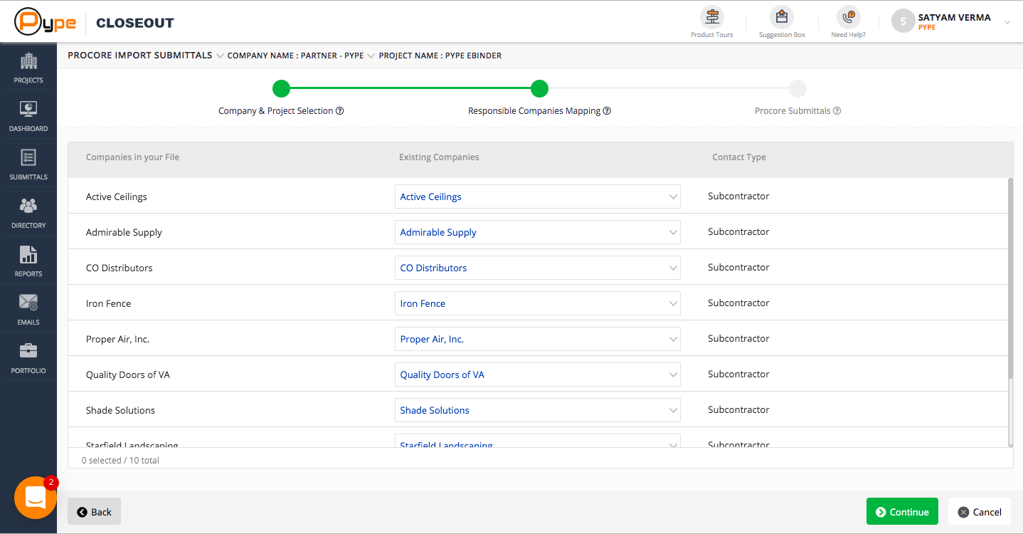 Pype Closeout Embedded